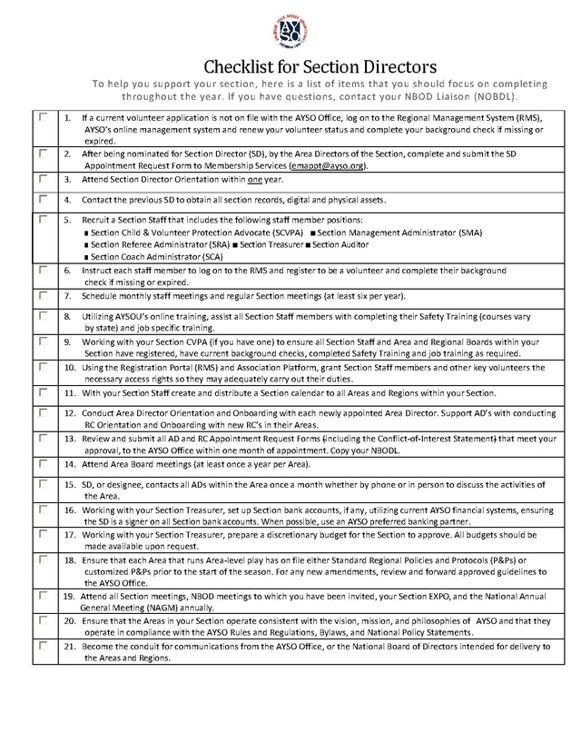 File:SD Job Checklist rev 07 19 24.pdf - AYSO Wiki
