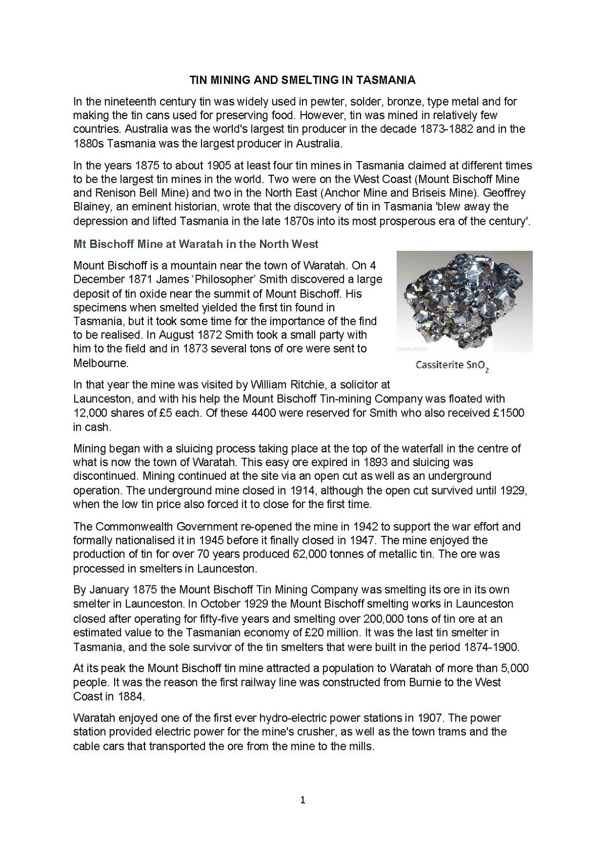 File:TAS TinMining-and-Smelting.pdf - Engineering Heritage Australia