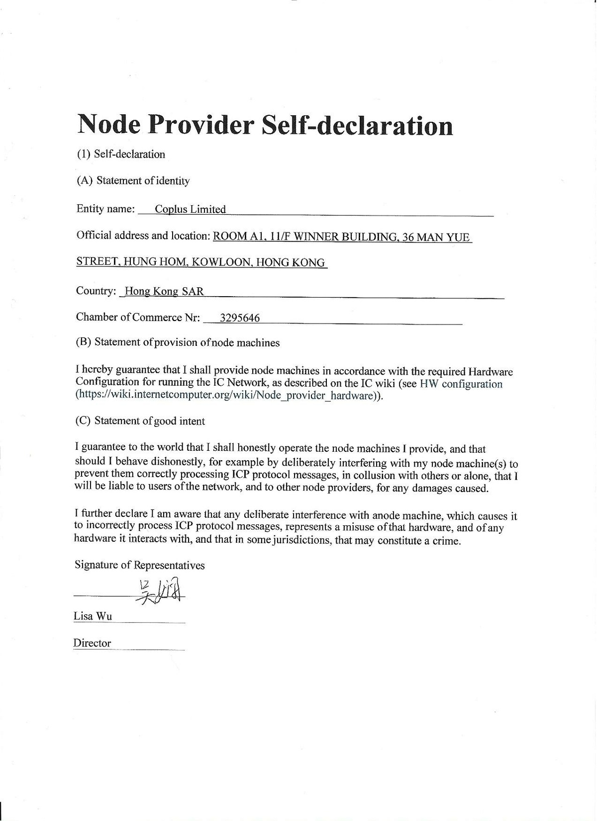 File:Coplus limited Node Provider Self Declaration.pdf - Internet Computer Wiki