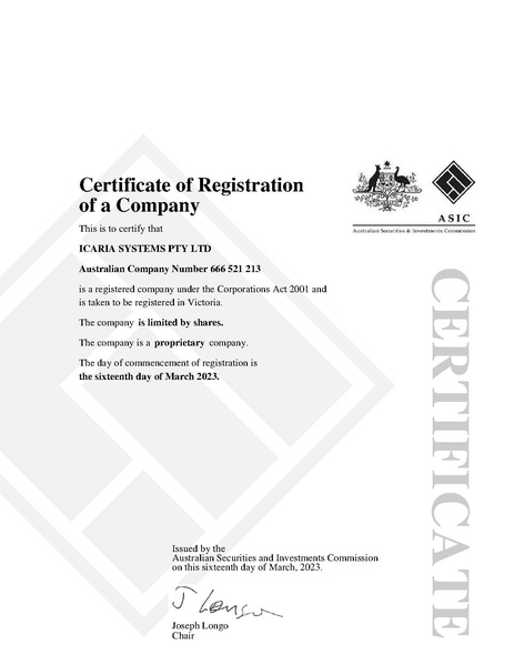 File:Icaria Systems Pty Ltd - Company Registration -ASIC.pdf - Internet ...