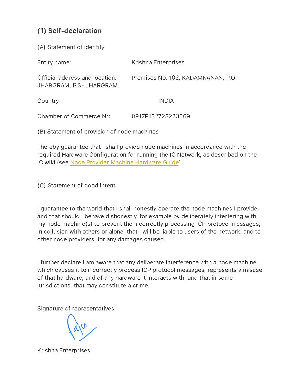 Krishna Enterprises - Internet Computer Wiki