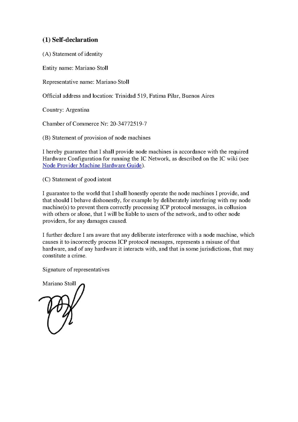 File:Mariano Stoll Self Declaration.pdf - Internet Computer Wiki