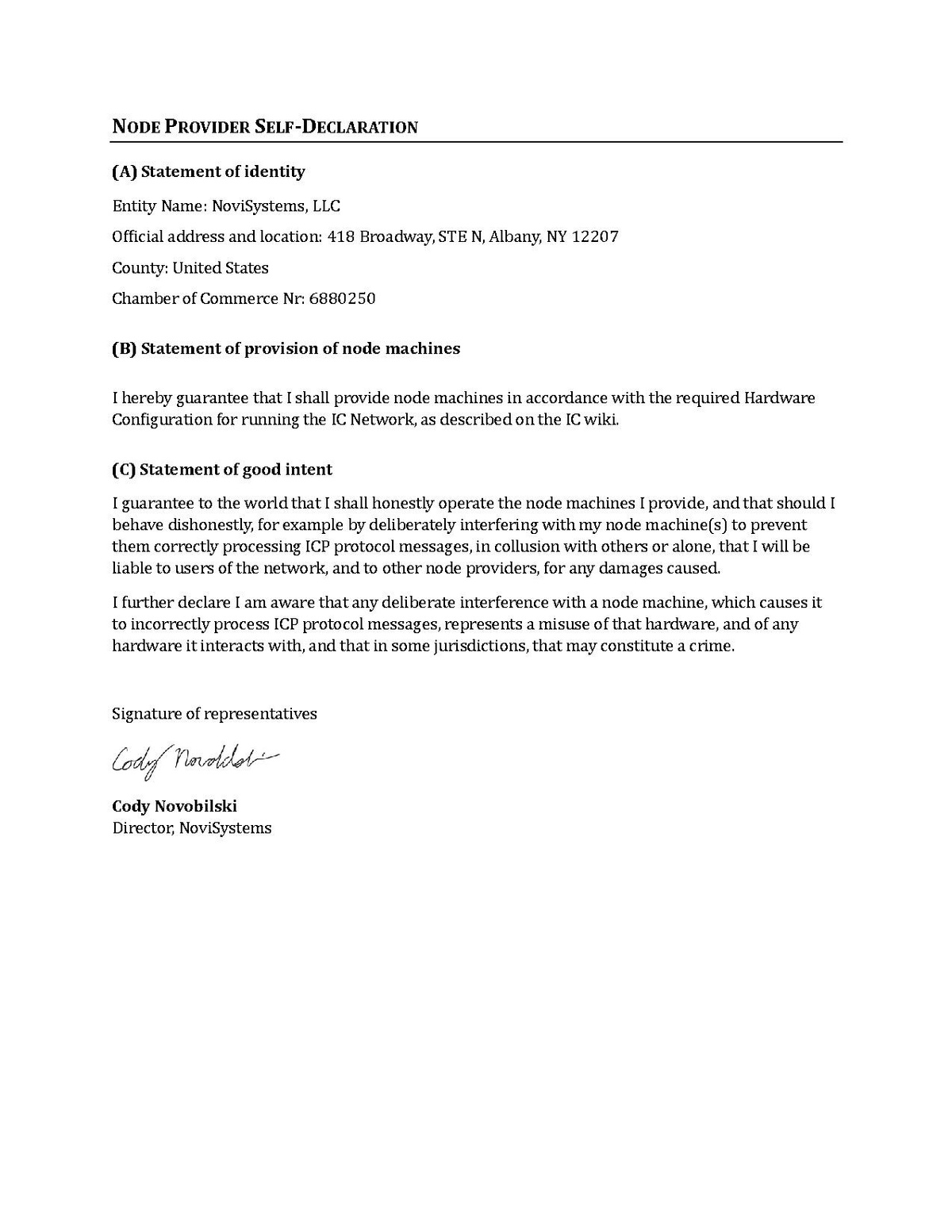 File:Novisystems self-declaration.pdf - Internet Computer Wiki