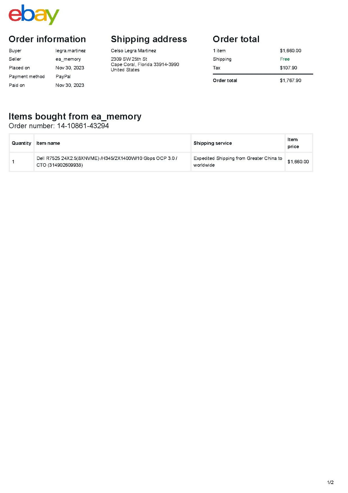 File:Order details eBay.pdf - Internet Computer Wiki