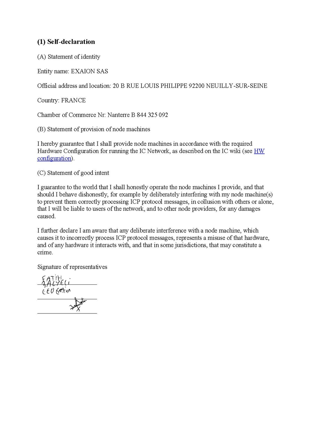 File:Self Declaration Signed.pdf - Internet Computer Wiki