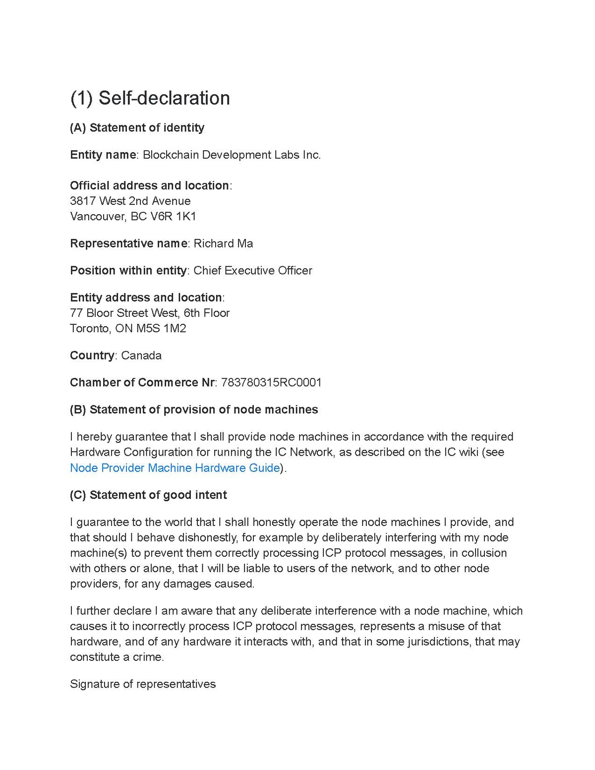 File:Signed Internet Computer Self Declaration.pdf - Internet Computer Wiki
