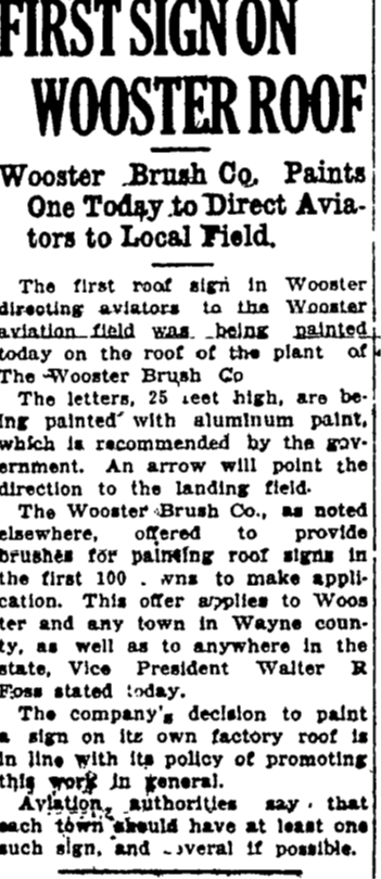 Newspaper article:First Sign on Wooster Roof DRMay 7 1928p1 - The Daily ...